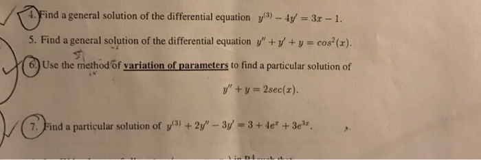 Solved Find a general solution of the differential equation | Chegg.com