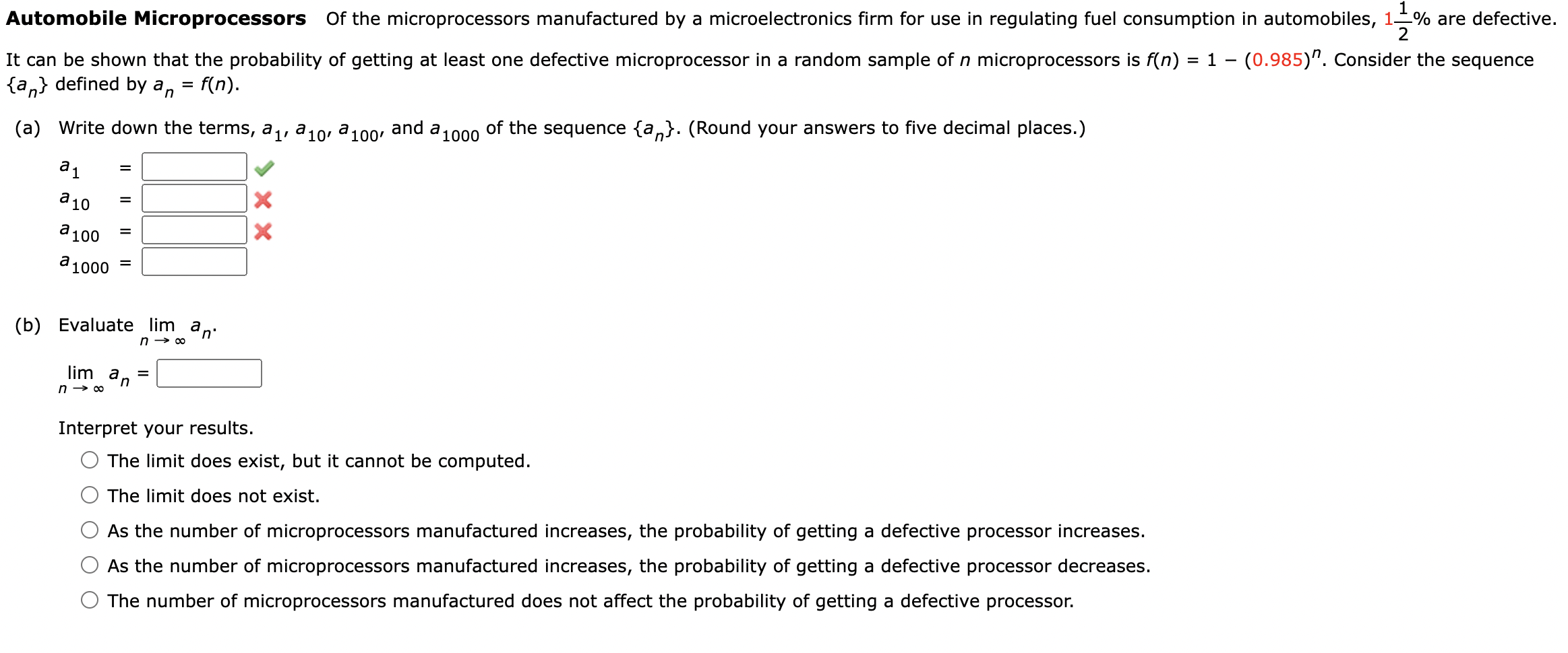 Solved Automobile Microprocessors Of the microprocessors | Chegg.com
