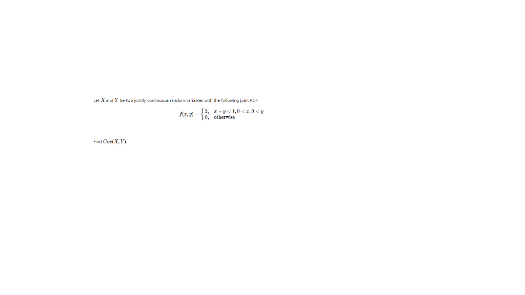 Solved Let X and Y be two jointly continuous random | Chegg.com