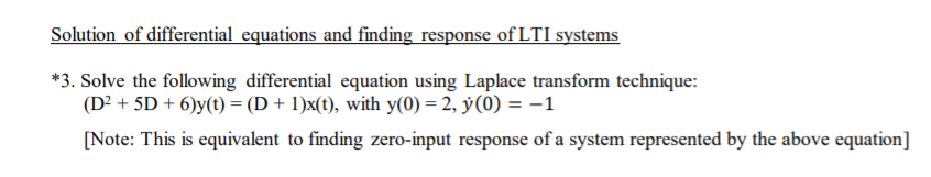 Solved Solution of differential equations and finding | Chegg.com