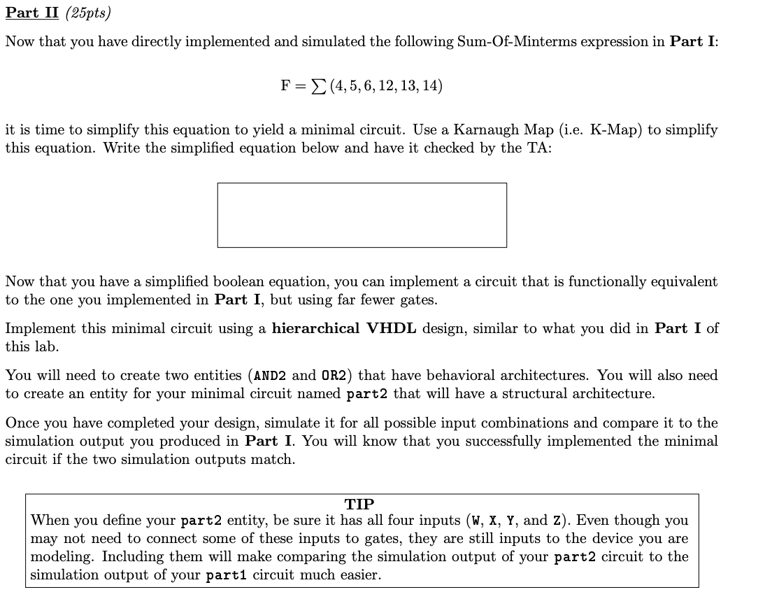 Solved Part II (25pts) Now that you have directly | Chegg.com
