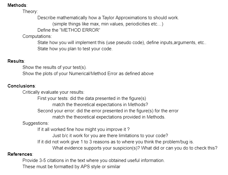 Solved Methods: Theory: Describe mathematically how a Taylor | Chegg.com