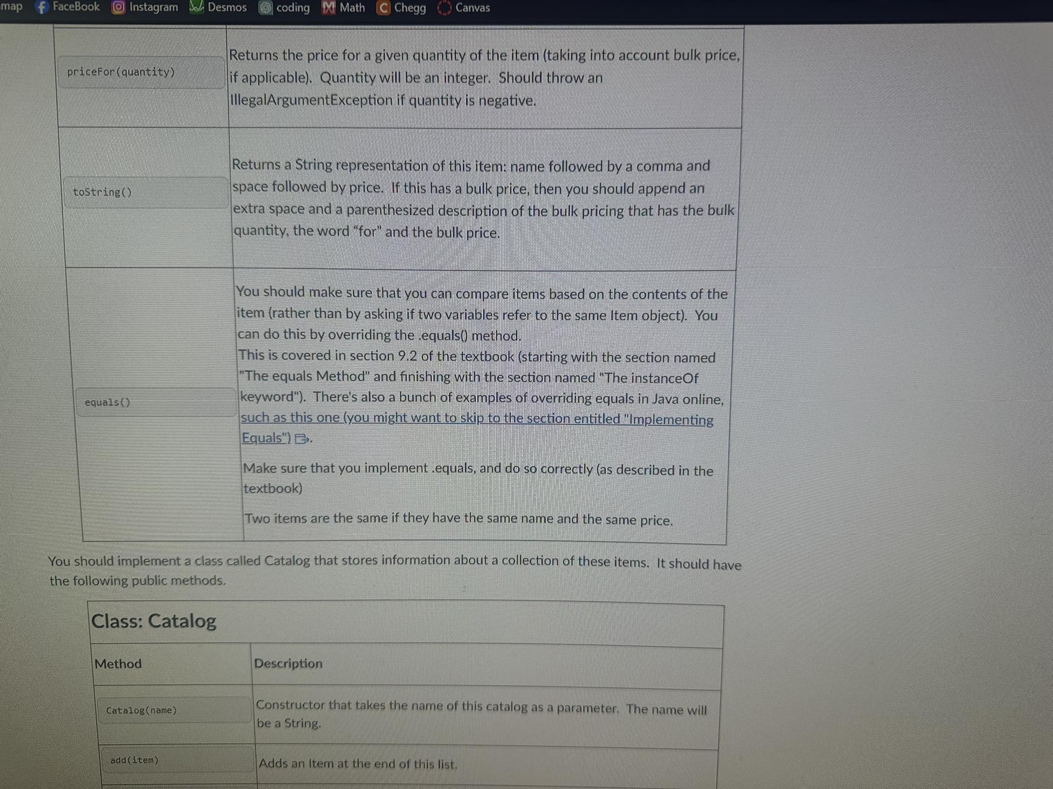 Solved You should implement a class called ItemOrder that | Chegg.com