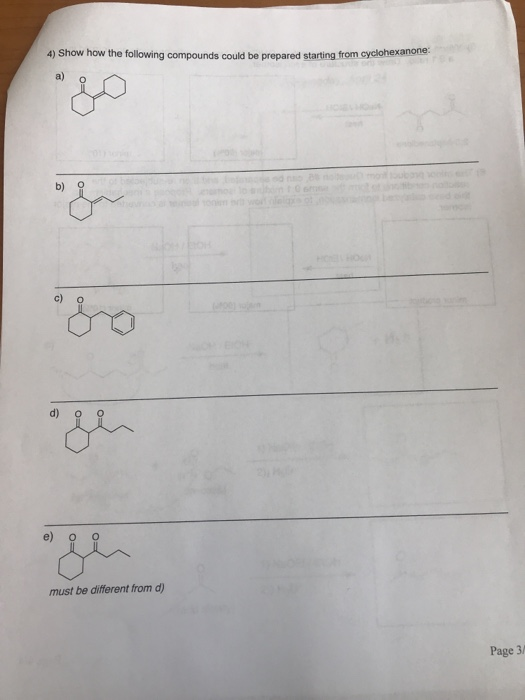 Solved 4) Show how the following compounds could be prepared | Chegg.com