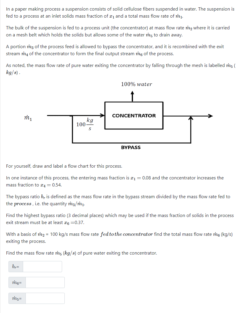 Solved In a paper making process a suspension consists of | Chegg.com