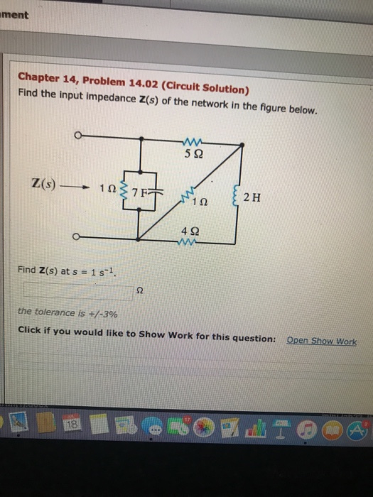 Solved Find the input impedance Z(s) of the network in the | Chegg.com