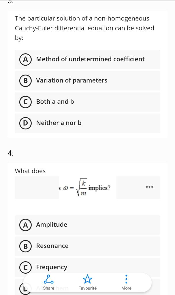 Solved The particular solution of a non-homogeneous | Chegg.com