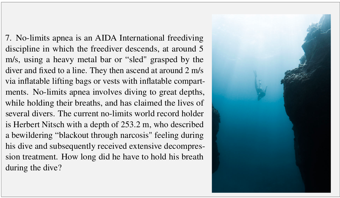 Solved 7. No-limits apnea is an AIDA International | Chegg.com