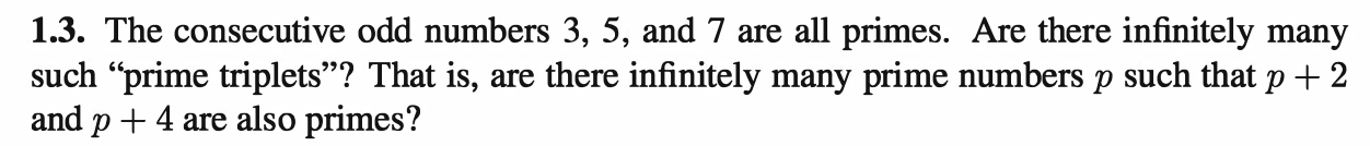 Solved 1.3. The consecutive odd numbers 3,5 , and 7 are all | Chegg.com