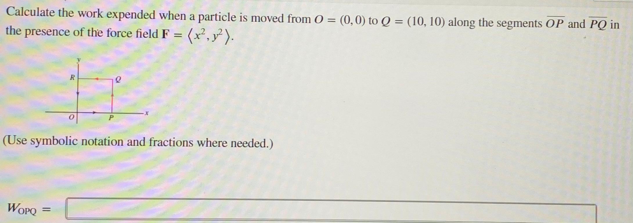 Solved Calculate the work expended when a particle is moved | Chegg.com