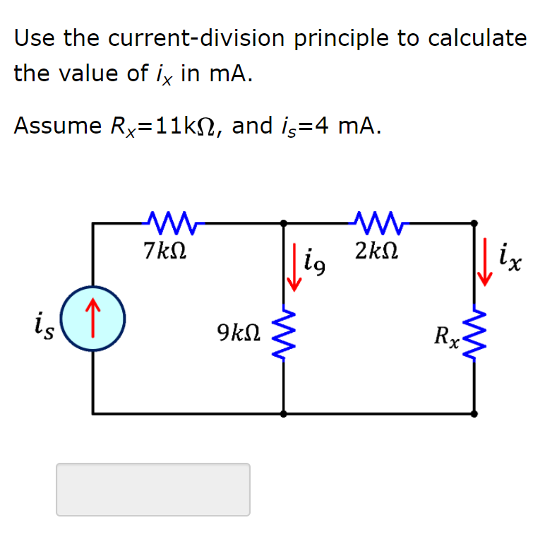 Solved Use the current-division principle to calculate the | Chegg.com