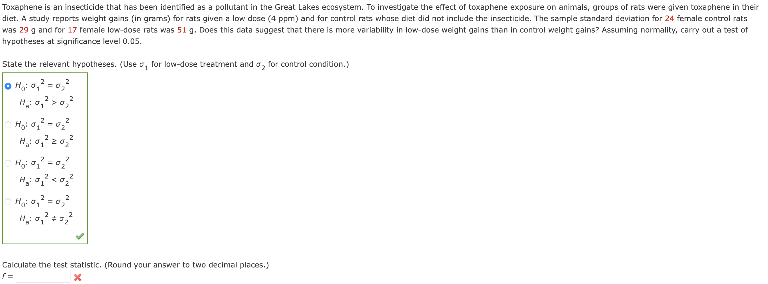 Solved hypotheses at significance level 0.05 . State the | Chegg.com