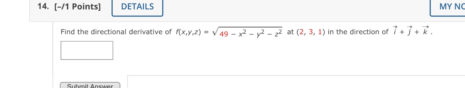 Solved Find the directional derivative of | Chegg.com