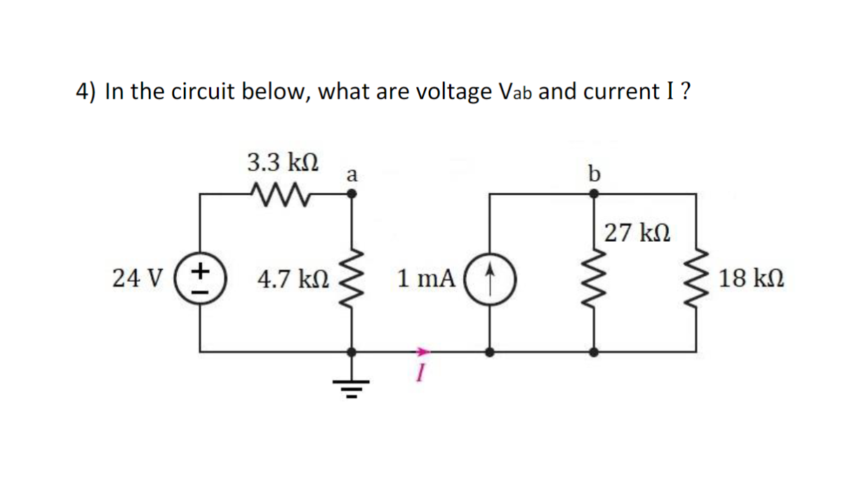 Solved In the circuit below, what are voltage Vab and | Chegg.com
