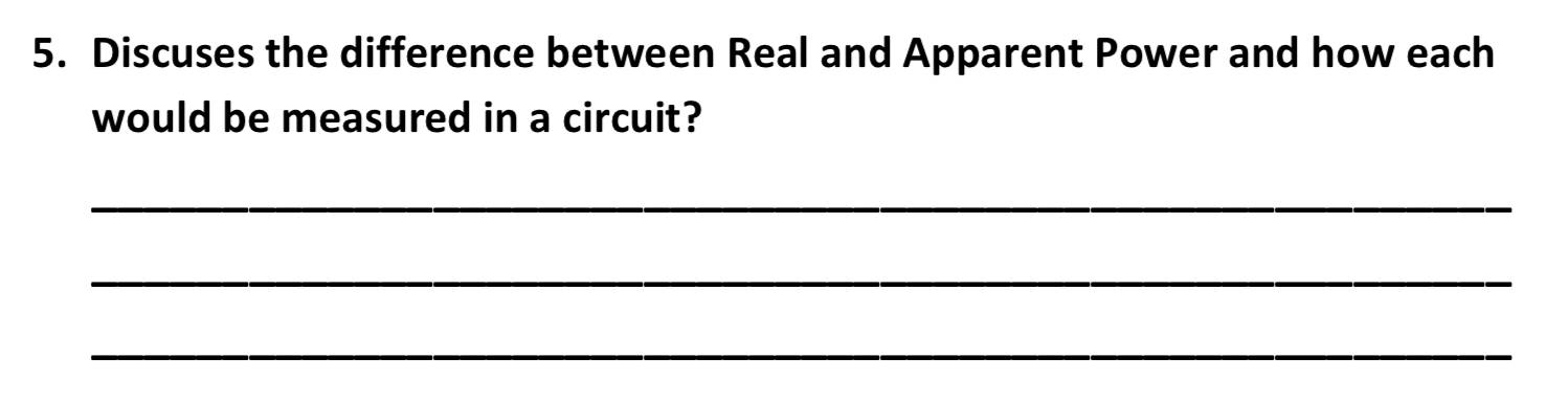 Solved 5. Discuses the difference between Real and Apparent | Chegg.com
