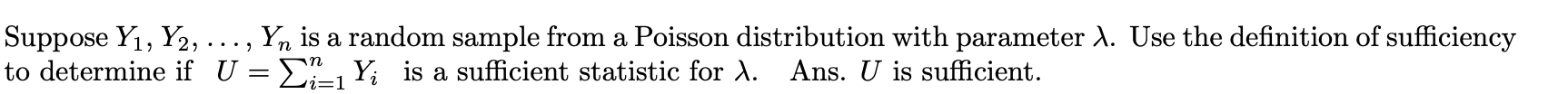 Solved Suppose Y1, Y2, ..., Yn is a random sample from a | Chegg.com