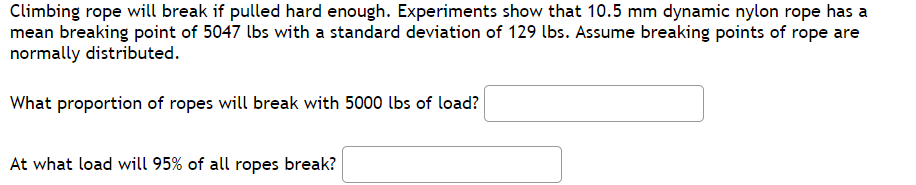 Solved Climbing rope will break if pulled hard enough. | Chegg.com