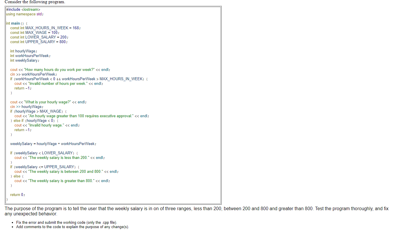 Solved The purpose of the program is to tell the user that | Chegg.com