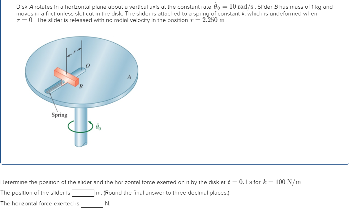 Solved Disk A rotates in a horizontal plane about a vertical | Chegg.com