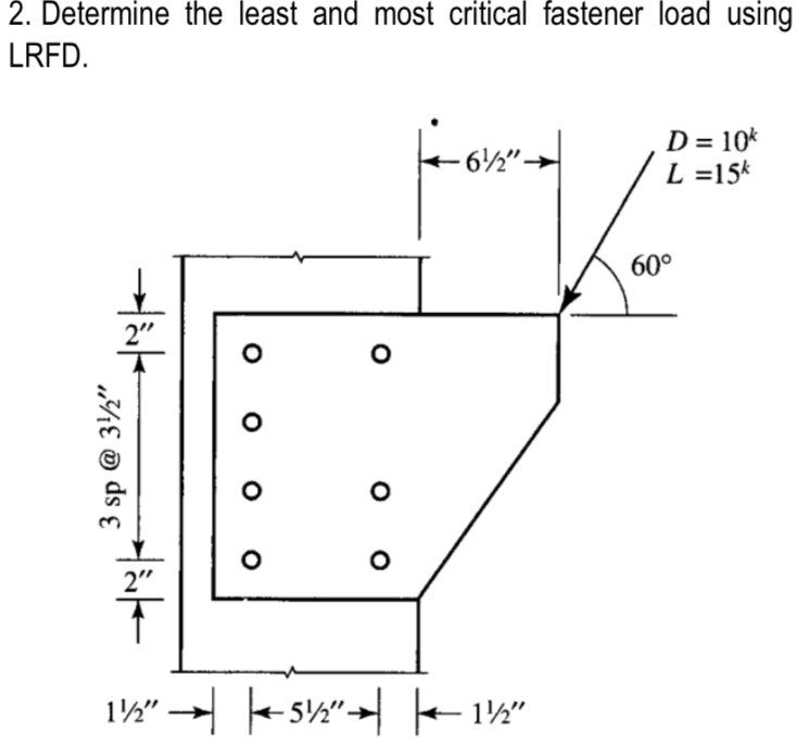 Solved Determine the least and most critical fastener load | Chegg.com