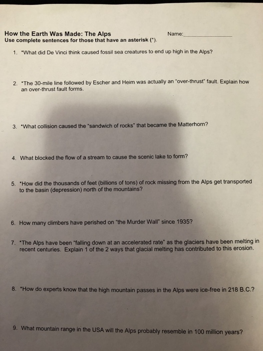 Solved please help me with this earth science homework how | Chegg.com