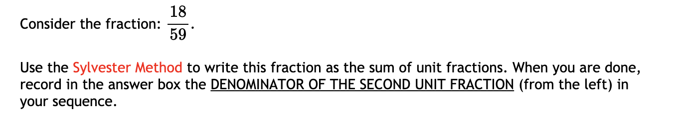 Solved 18 Consider the fraction: Use the Sylvester Method to | Chegg.com