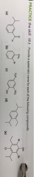 Solved PRACTICE the skill 17.1 Provide a systematic name for | Chegg.com