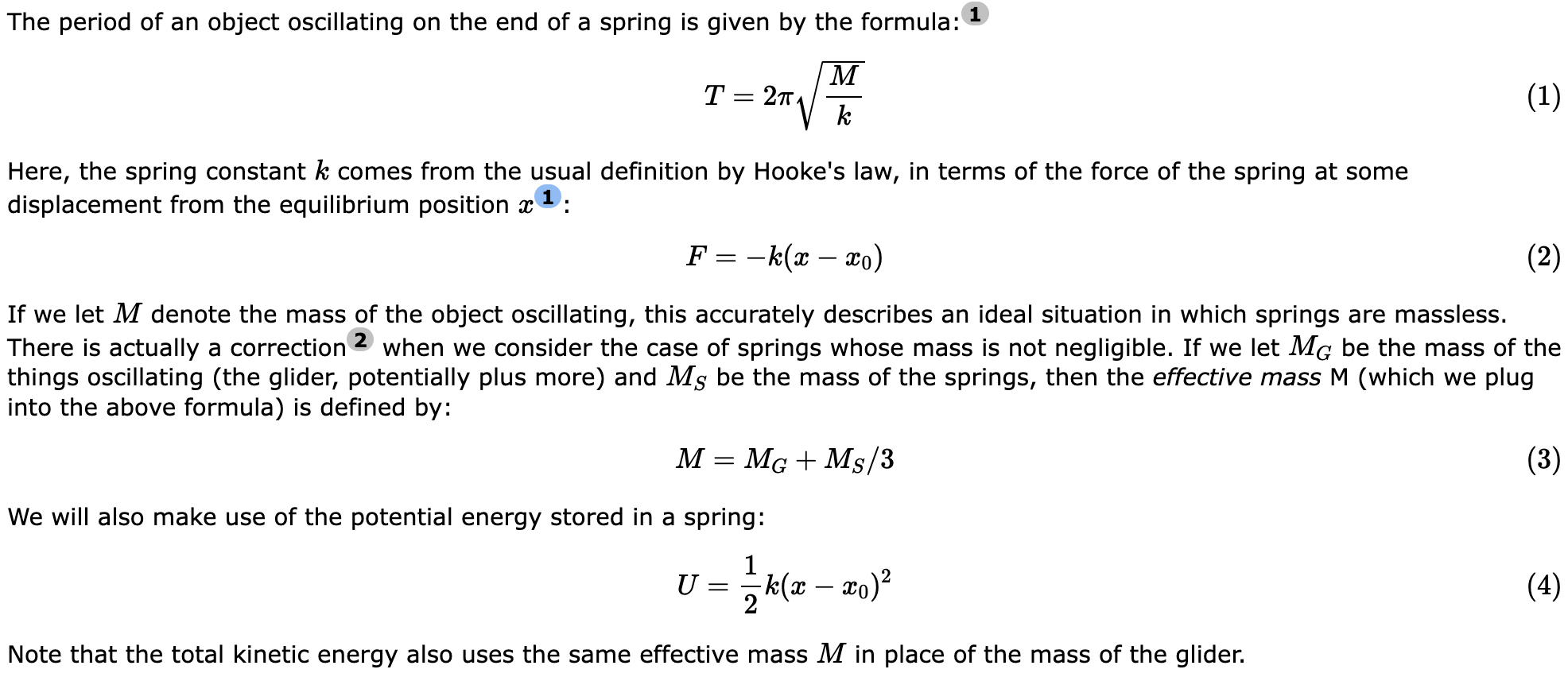 Solved The period of an object oscillating on the end of a | Chegg.com