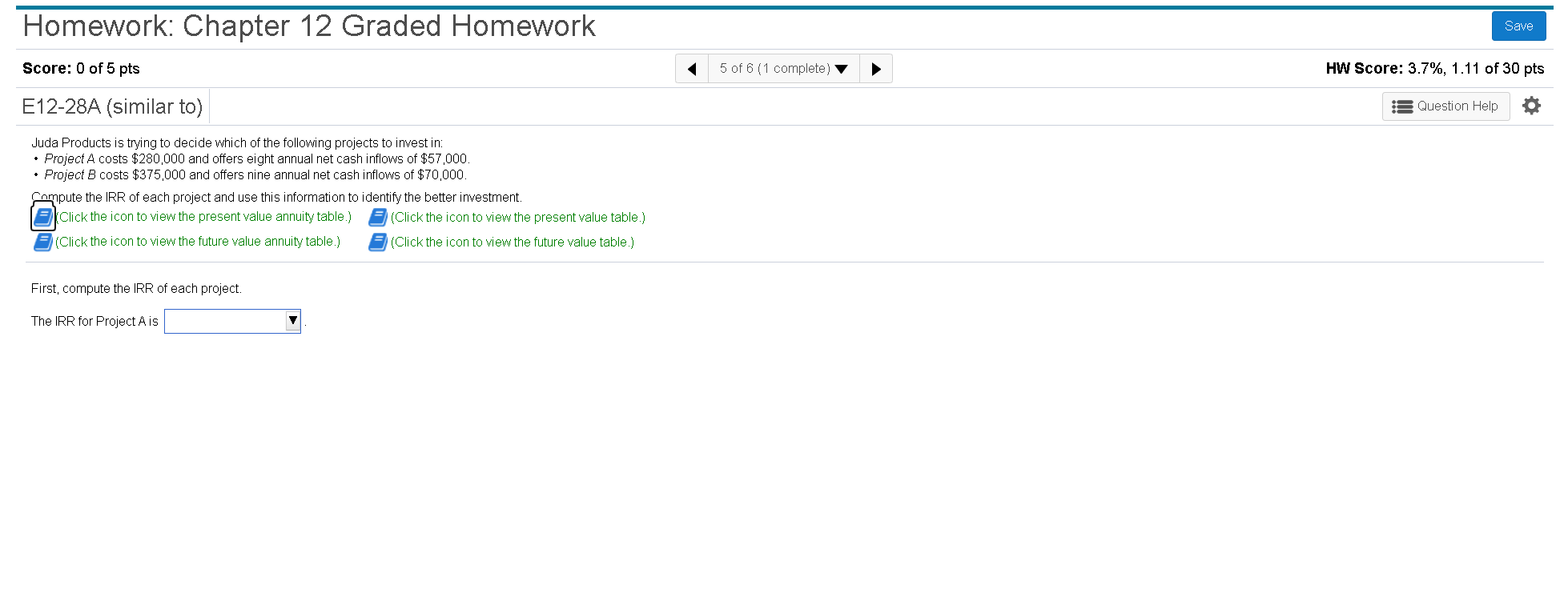 Solved Homework Chapter 12 Graded Homework Save Score 0 Of