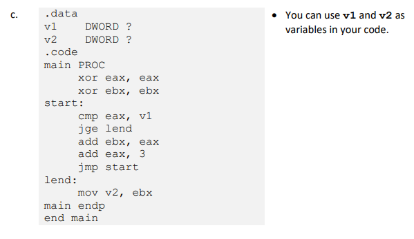 Solved Convert each of the following assembly codes to a | Chegg.com