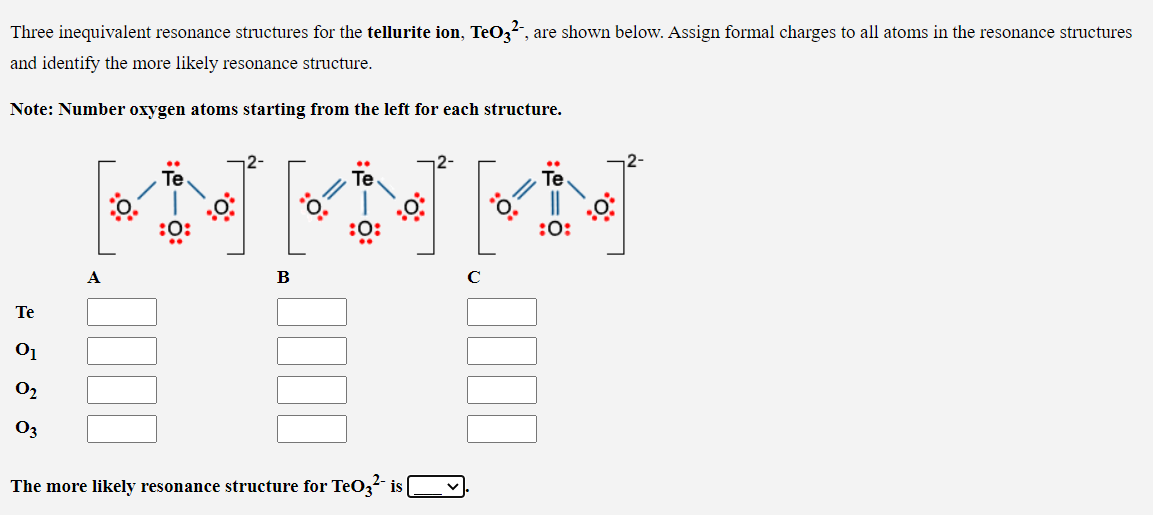 Solved Three inequivalent resonance structures for the | Chegg.com