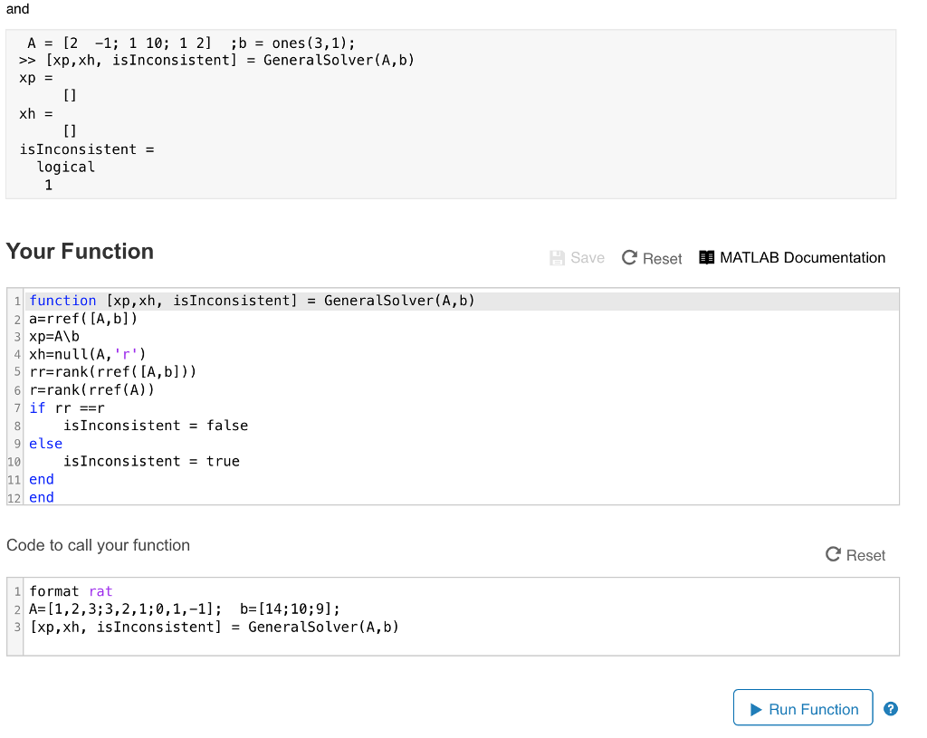 Solved General solution to linear set of equations Write a | Chegg.com