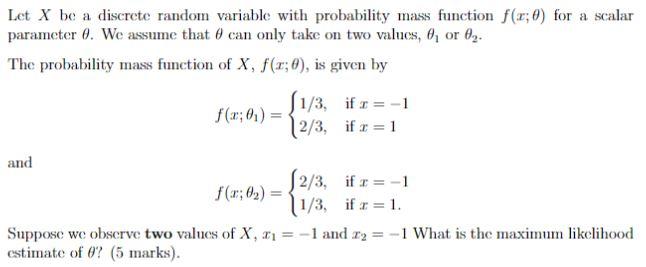 Solved Let X be a discrete random variable with probability | Chegg.com