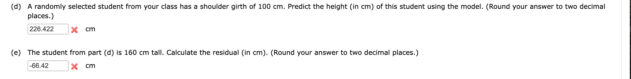 Solved Consider the following data on shoulder girth and | Chegg.com