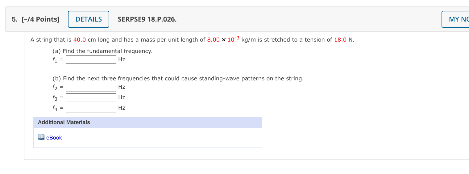 Solved A string that is 40.0 cm long and has a mass per unit | Chegg.com