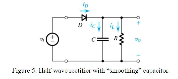 Solved 2. For the peak detector circuit (half-wave rectifier | Chegg.com
