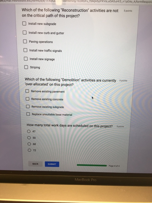 Solved Microsoft Project Schedule 2 Create a schedule using | Chegg.com