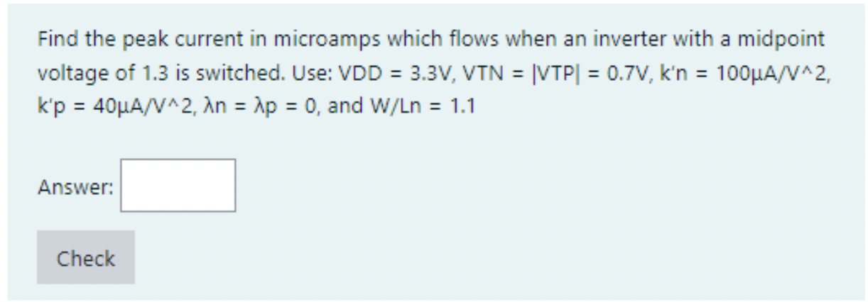 Solved Find the peak current in microamps which flows when | Chegg.com