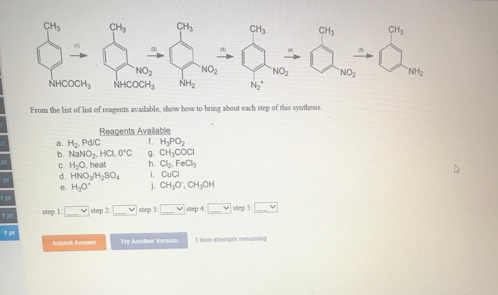 Solved CH3 CH3 CH3 CH3 CH3 CH 12) 3) NO2 NO2 NO2 NO2 NH2 NH2 | Chegg.com