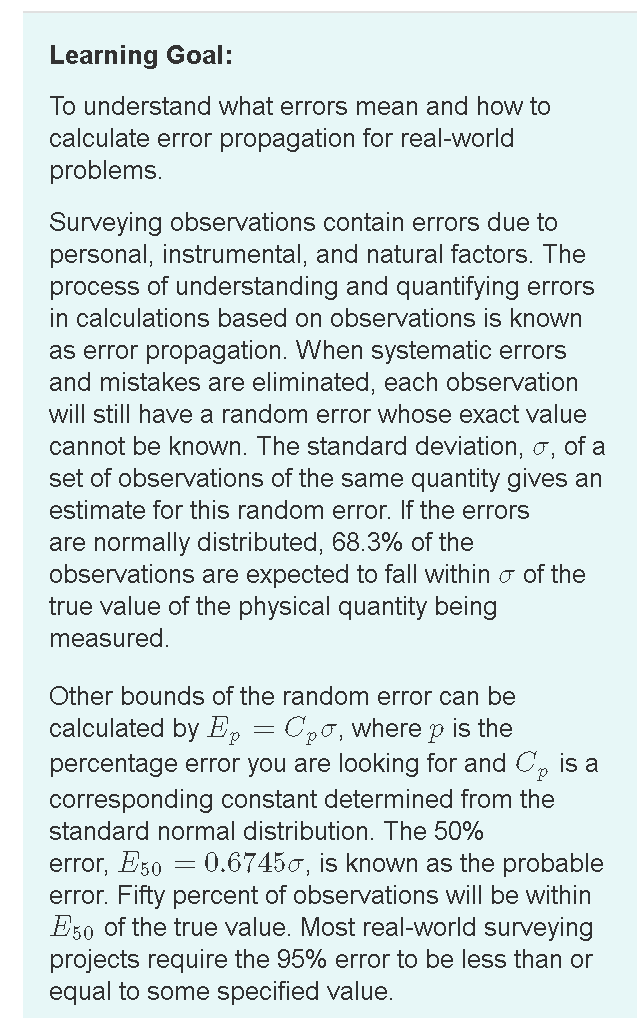 Solved Learning Goal: To understand what errors mean and how | Chegg.com