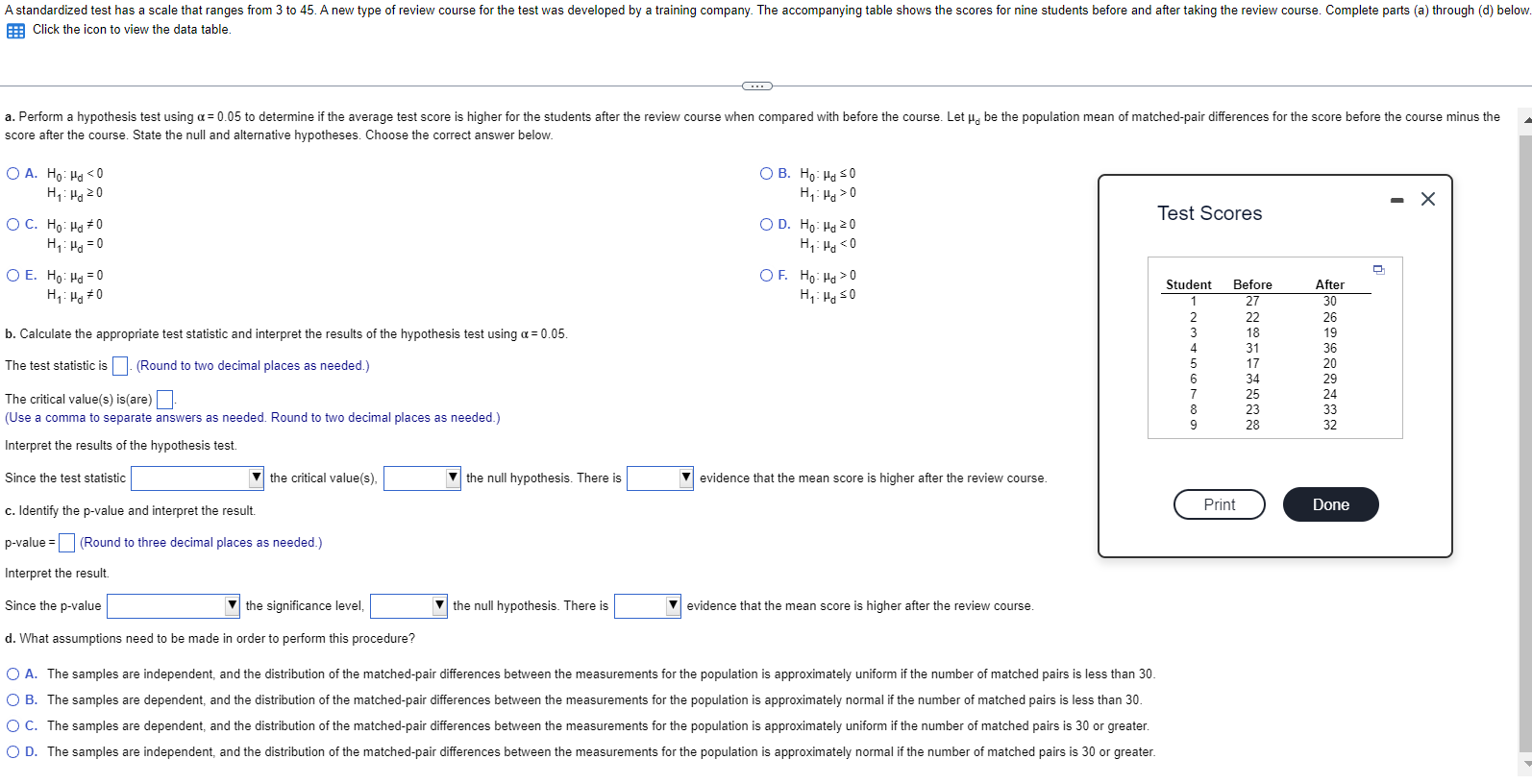 Solved Click the icon to view the data table. score after | Chegg.com