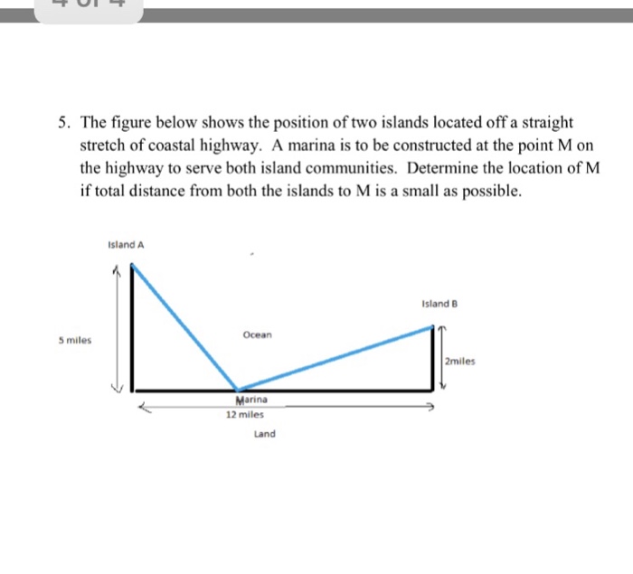 Solved 5. The figure below shows the position of two islands | Chegg.com