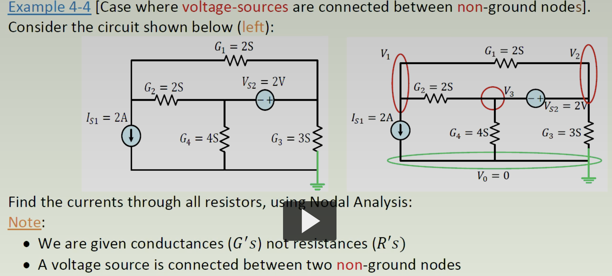 Solved Example 4-4 (Case where voltage-sources are connected | Chegg.com