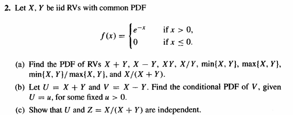 Solved by an EXPERT Let x,Y be ﻿iid RVs ﻿with common | Chegg.com