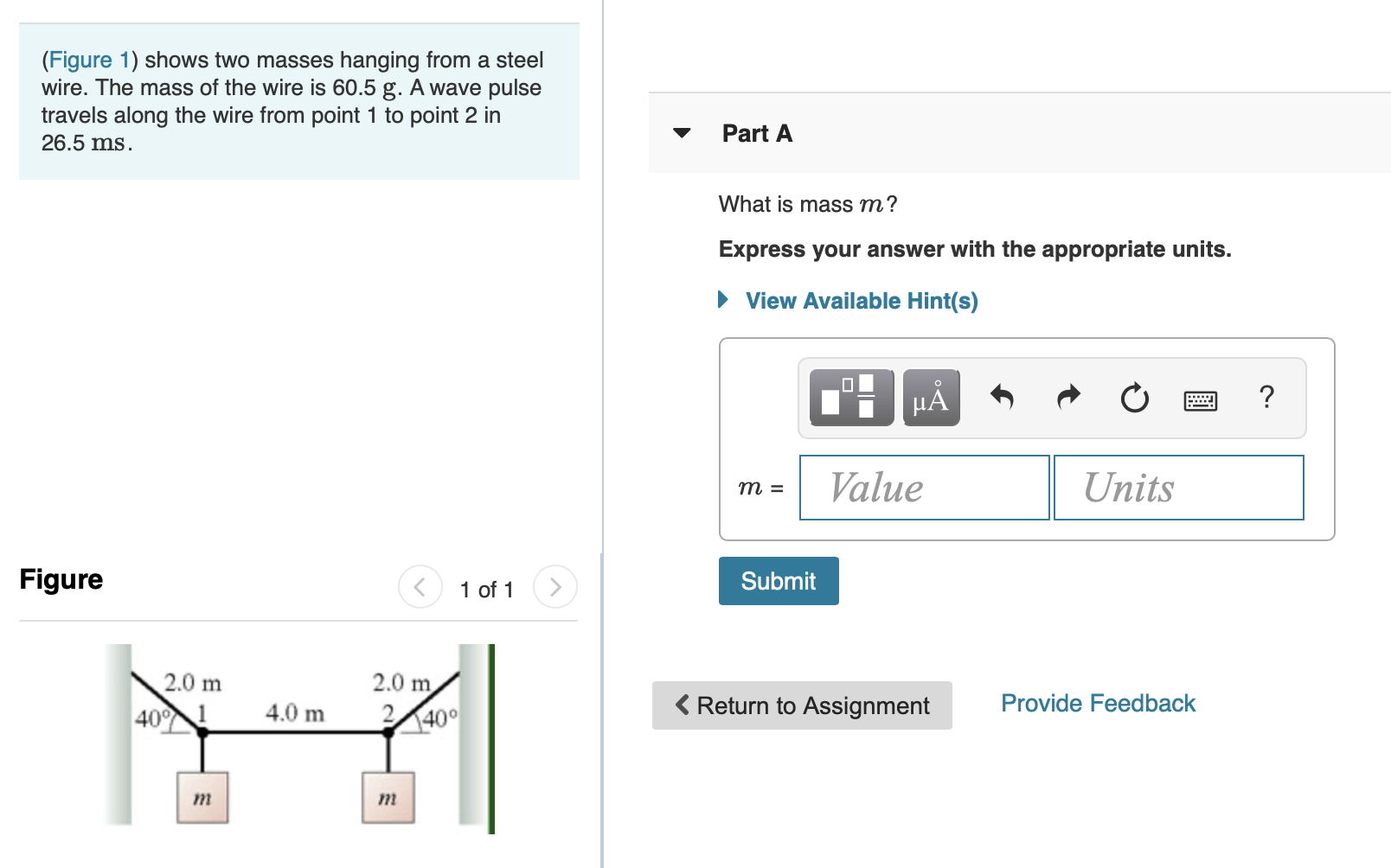 Solved (Figure 1) shows two masses hanging from a steel | Chegg.com