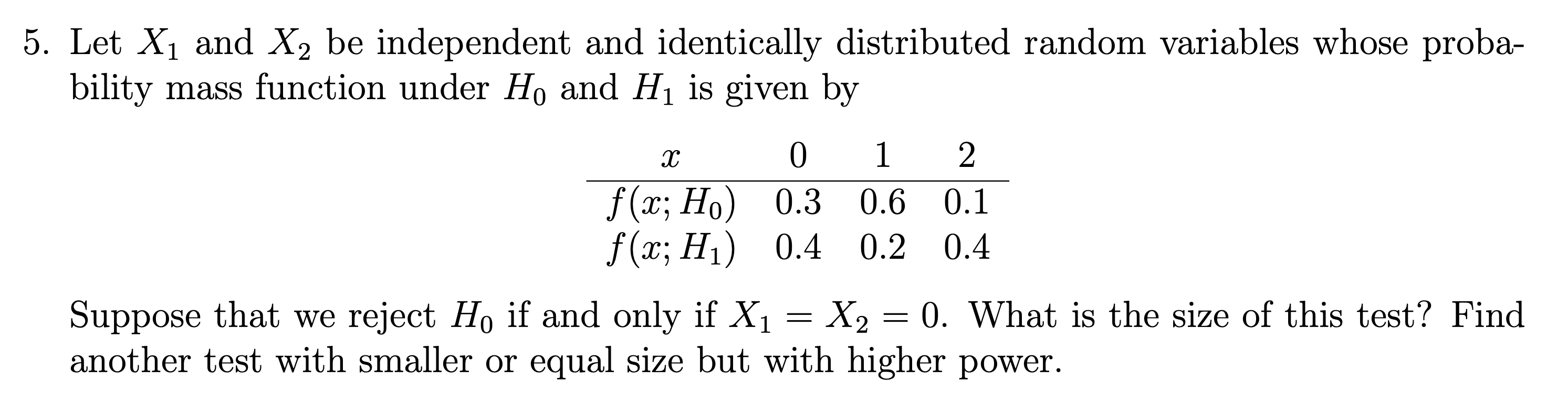 Solved 5. Let X1 and X2 be independent and identically | Chegg.com