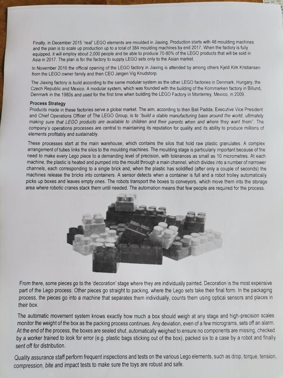 Solved Read the case study on Lego below and answer all | Chegg.com
