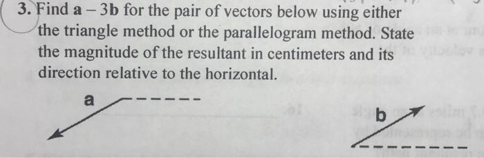 Solved Find a-3b for the pair of vectors below using eother | Chegg.com