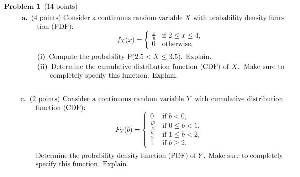 Solved Problem 1 (14 points) a. (4 points) Consider a | Chegg.com