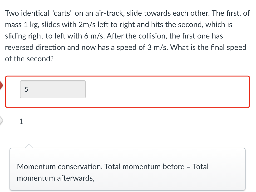 Solved Two identical "carts" on an air-track, slide towards | Chegg.com